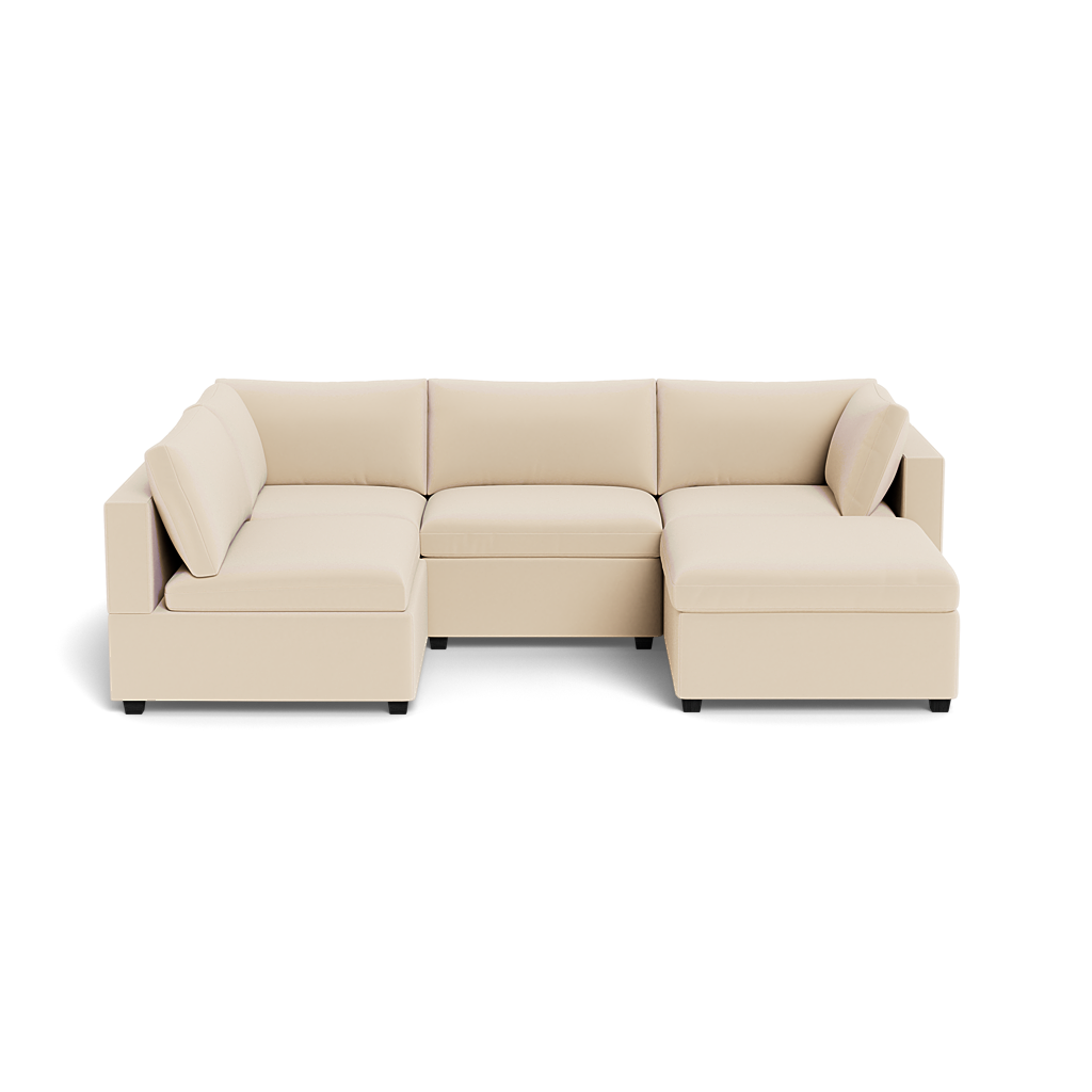 Kova Box Cushion L-Shape + Ottoman - Albany Park | Cloud-Soft Comfort